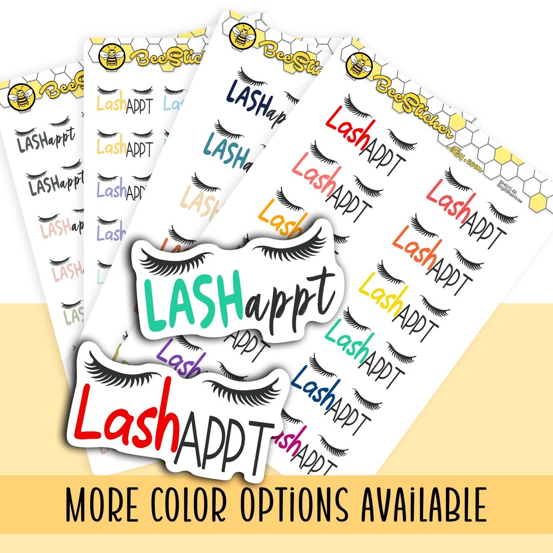 Lash Appointment Planner Stickers | Choose From 2 Fonts and Multiple ...