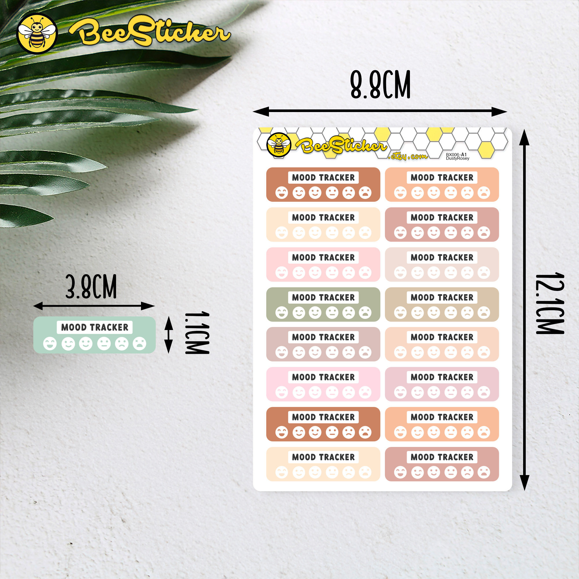 Mood Tracker Stickers | Choose From 2 Sizes, 2 Shapes and Multiple ...