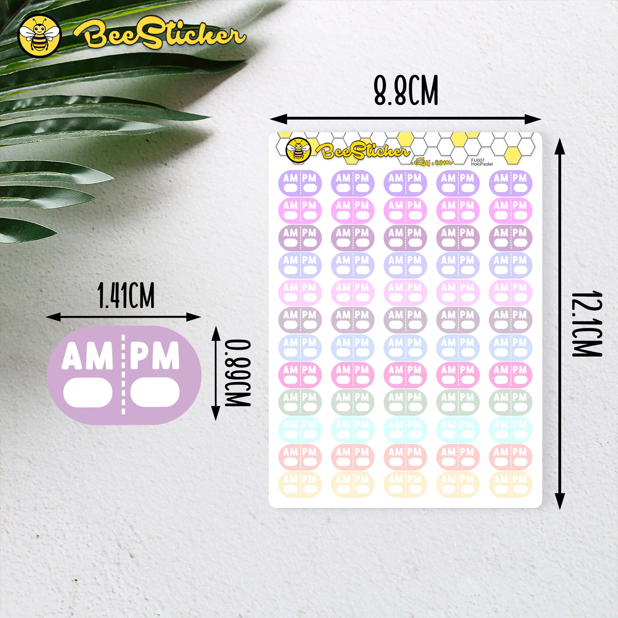 AM/PM Reminder Stickers | Choose From Multiple Colors | Planner ...