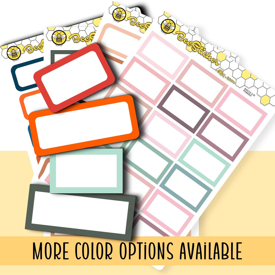 Large Box Stickers | Choose From 2 Sizes, 2 Shapes and Multiple Colors ...