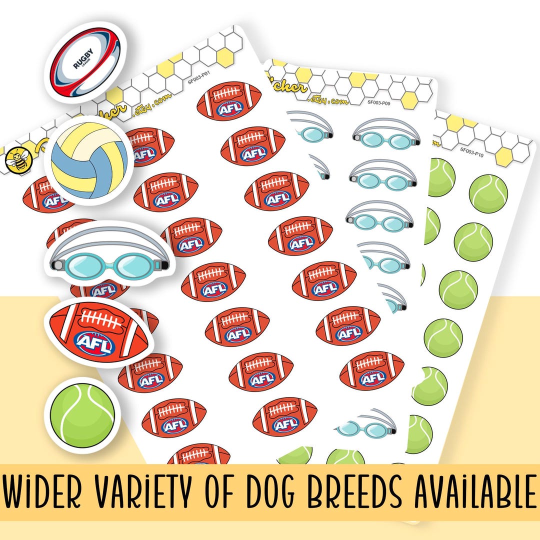 AFL Stickers | Drawn Planner Stickers | Digital Planner Sticker ...