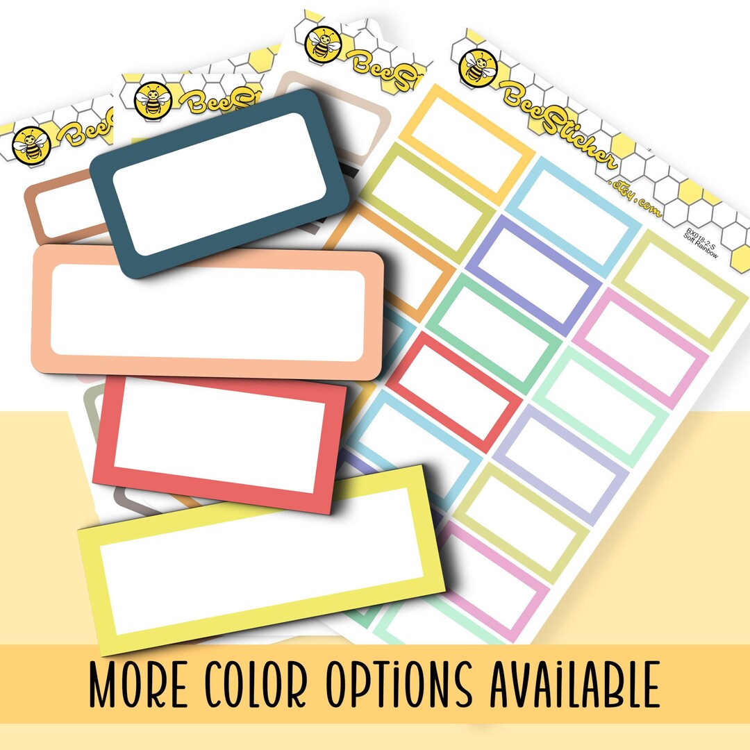 Medium Box Stickers | Choose From 2 Sizes, 2 Shapes and Multiple Colors ...