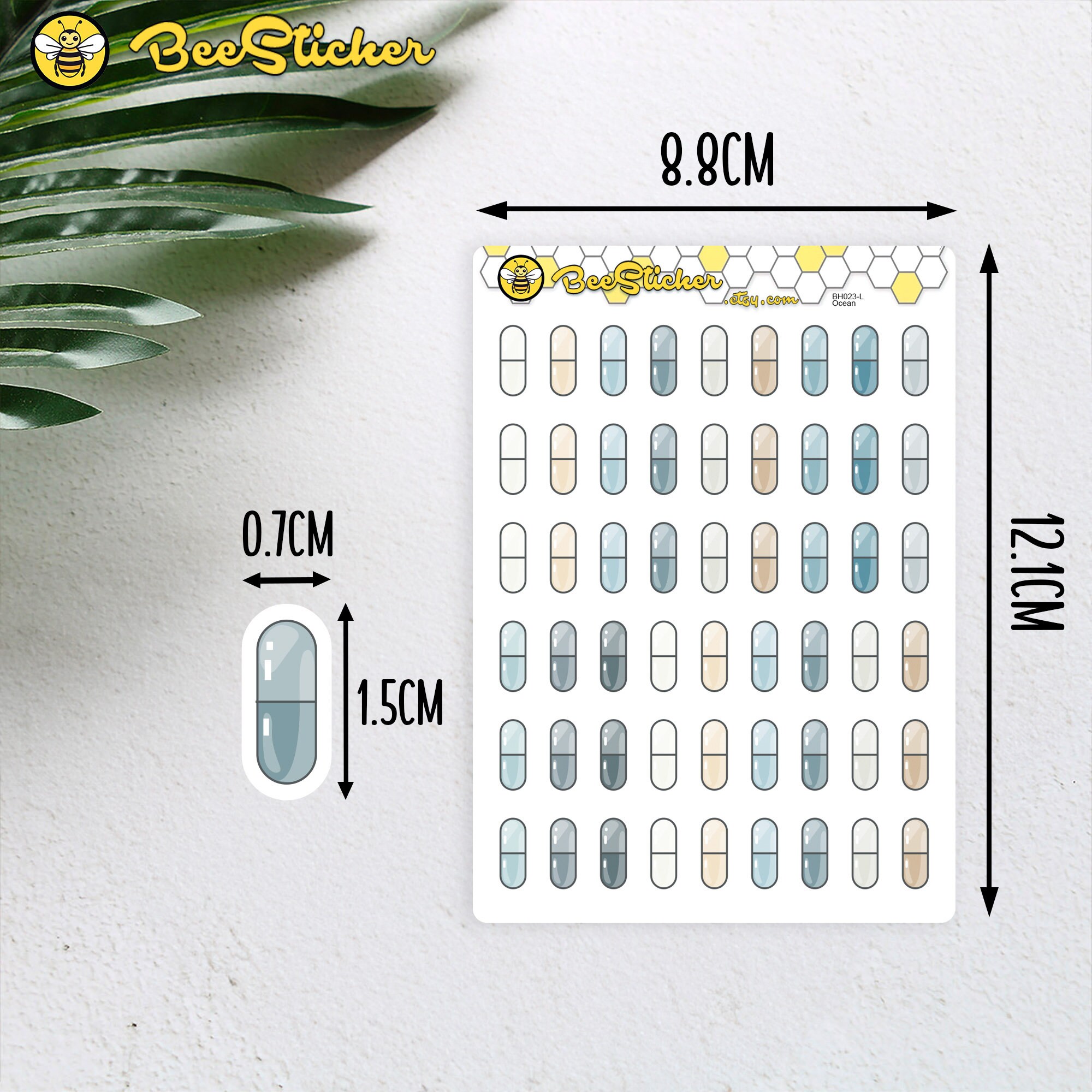 Medicine Capsule Stickers | Choose From Multiple Colors | Planner ...