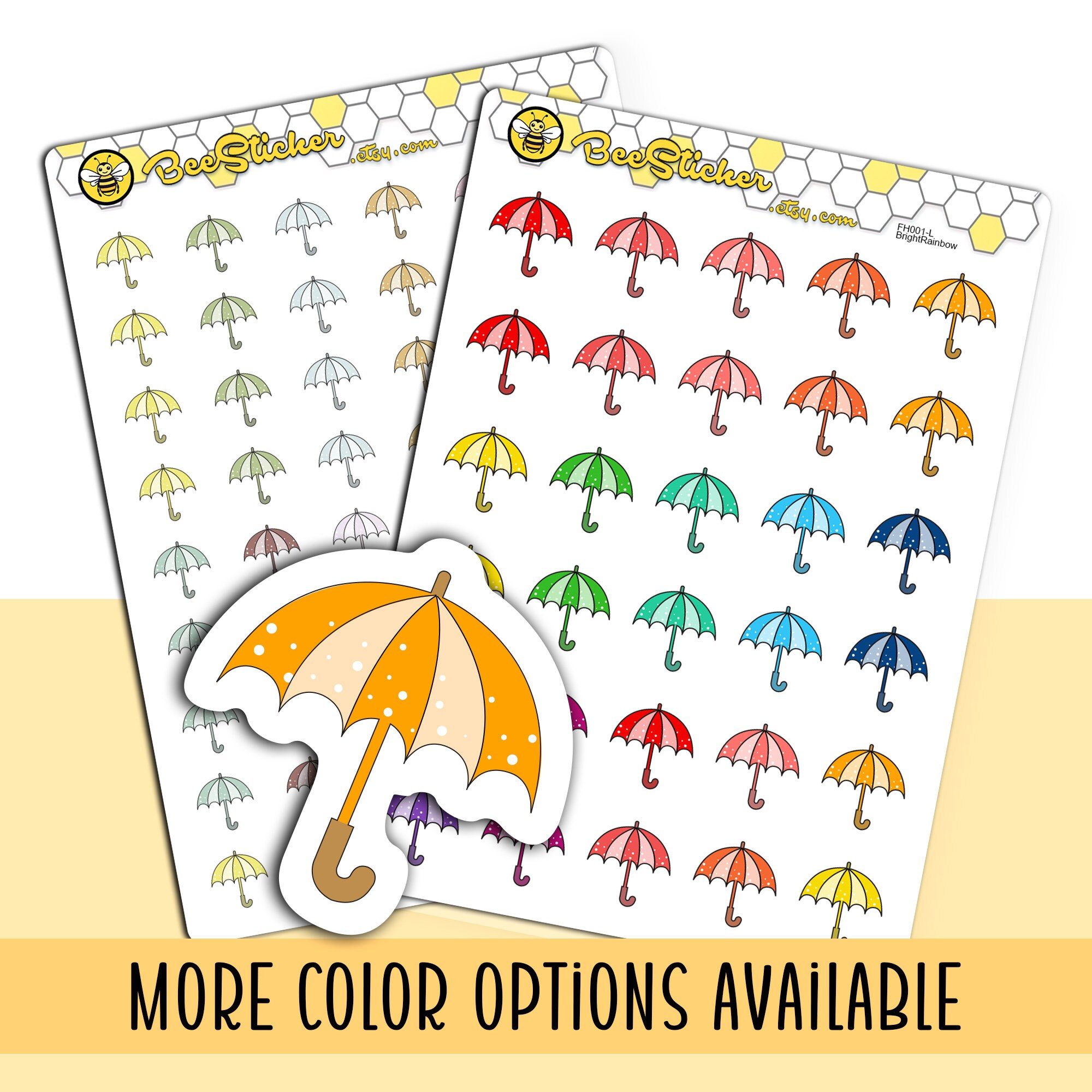 Umbrella Icon Stickers | Choose From Multiple Colors | Planner Stickers ...