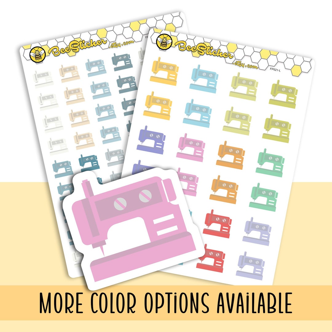 Sewing Icons Stickers | Choose From Multiple Colors | Planner Stickers ...