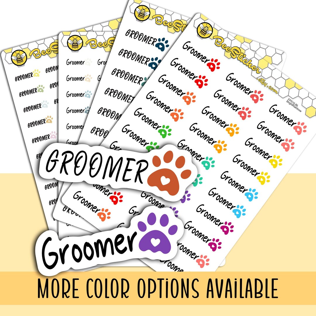 Pet Groomer Stickers | Choose From Multiple Colors | Planner Stickers ...