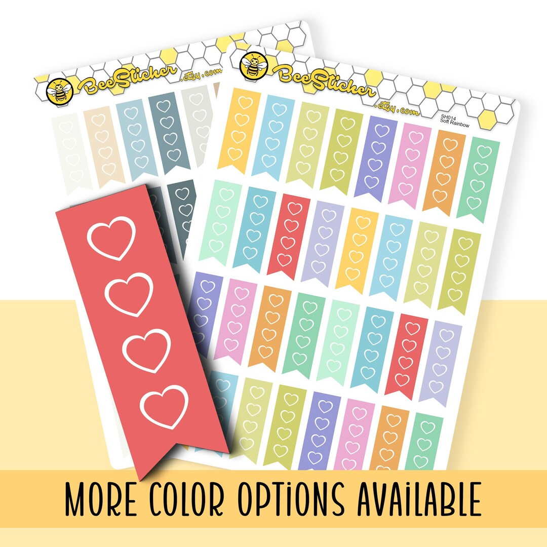 Mini Checklist Flag Stickers | Choose From Multiple Colors | Planner ...