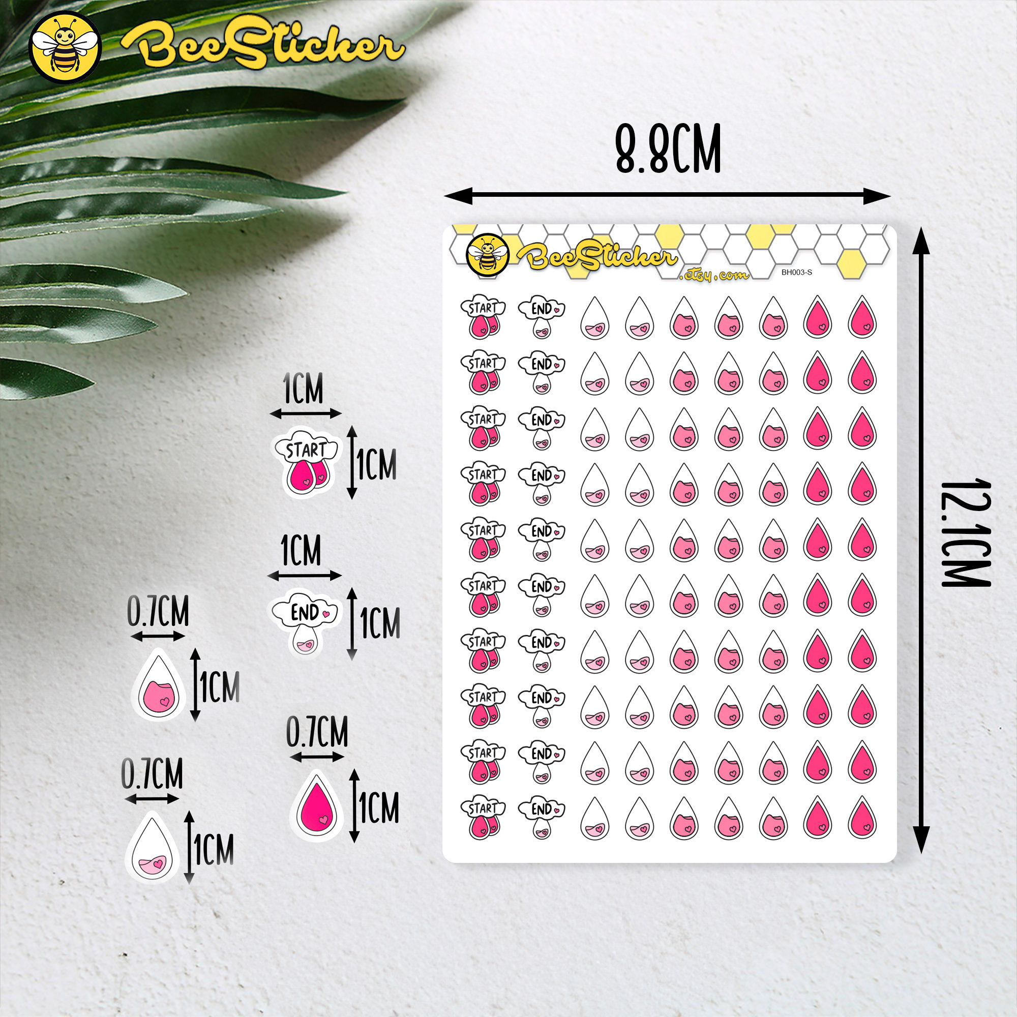 Period Care Mix Icon Stickers | Choose From 5 Shapes and Multiple ...