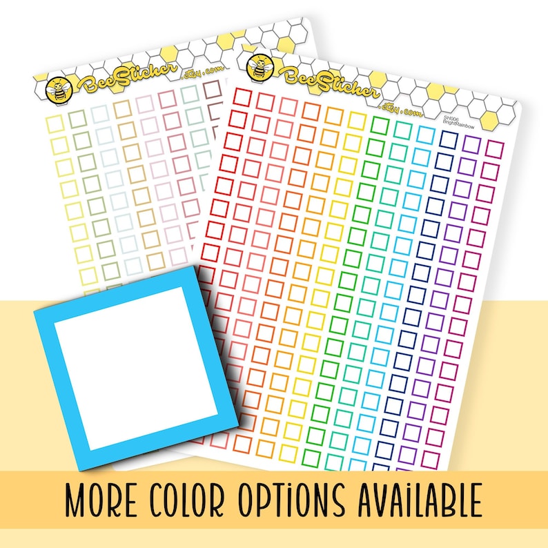 Tiny Checkbox Stickers | Choose From Multiple Colors | Planner Stickers ...