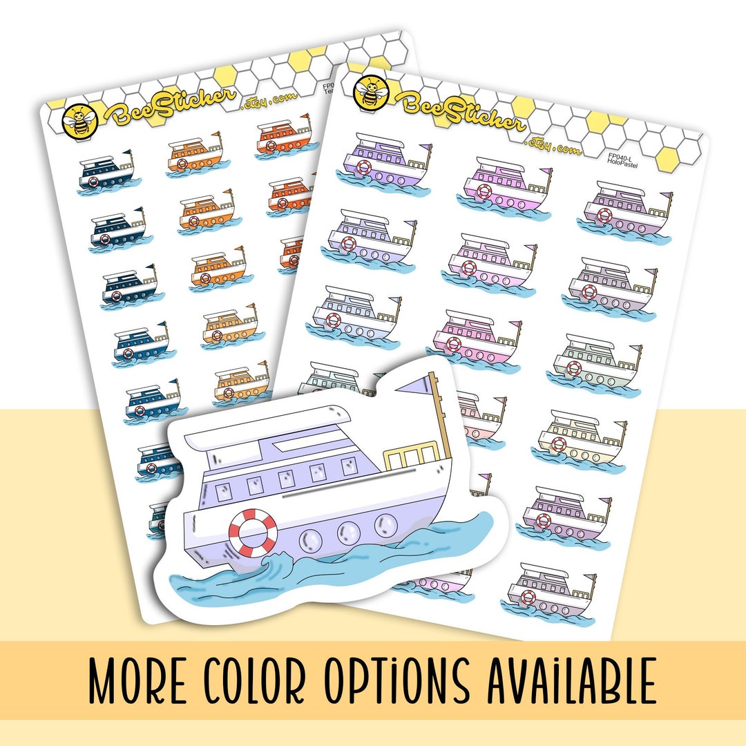 Cruise Ship Icon Stickers | Choose From Multiple Colors | Planner ...