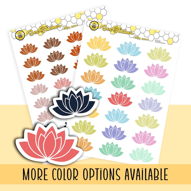 Lotus Flower Icon Stickers | Choose From Multiple Colors | Planner ...