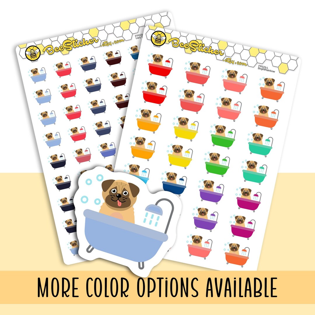 Dog Grooming Stickers | Choose From Multiple Colors | Planner Stickers ...