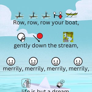 Row, Row, Row Your Boat - Nursery Rhyme With Pictures - Etsy