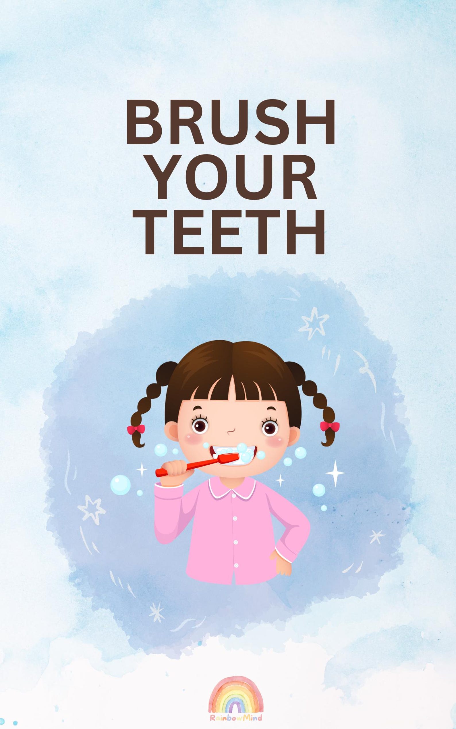 Brush Your Teeth - Nursery Rhyme With Pictures - Etsy