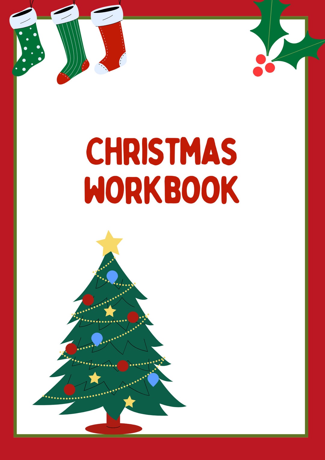 Easy Christmas Activity Workbook - Etsy
