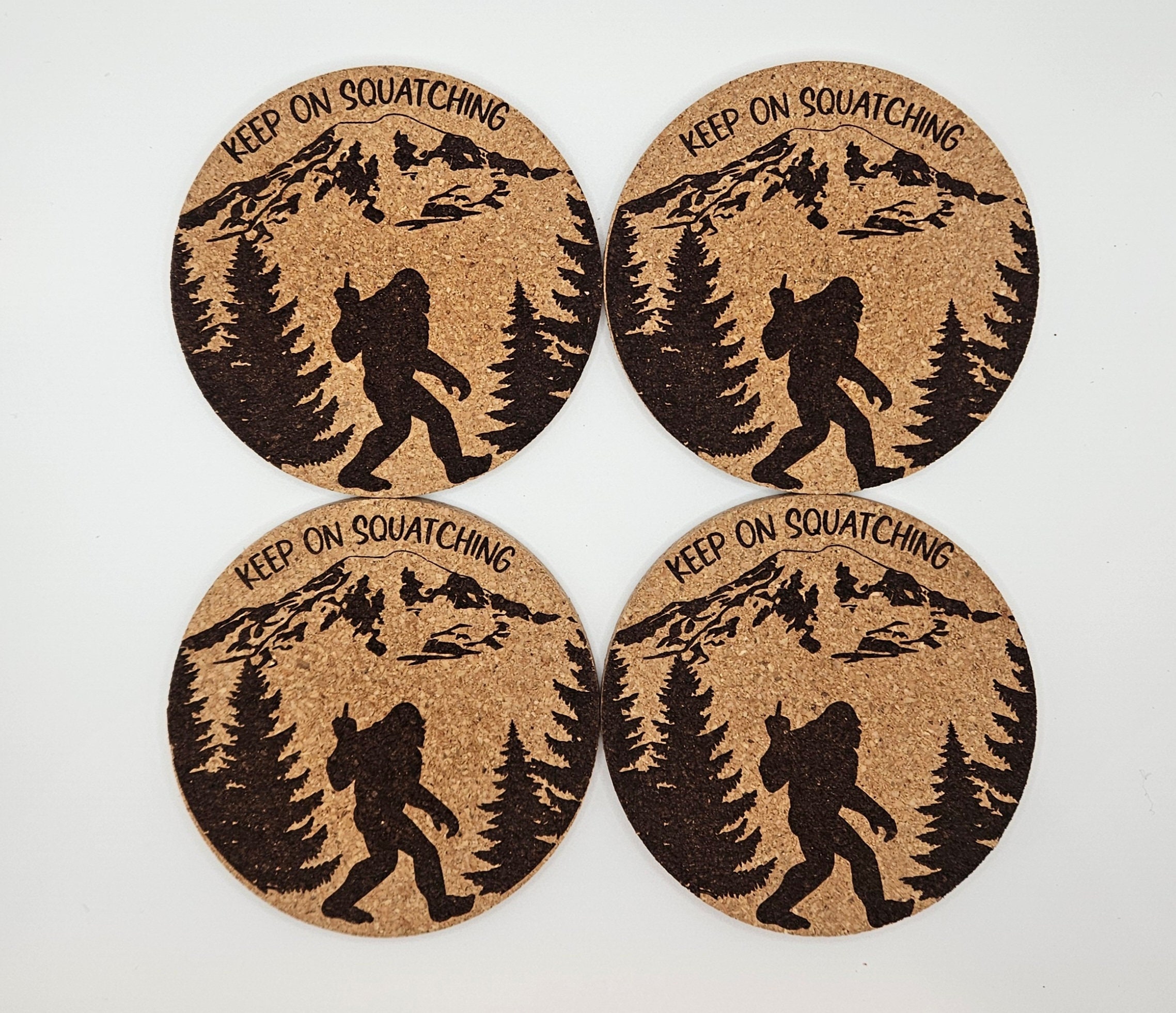 Coasters, Bigfoot, Sasquatch, Bigfoot Decor, Bigfoot Coasters ...