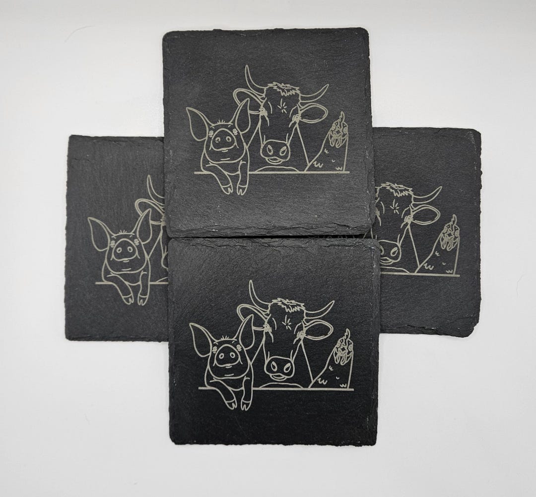 Slate Coasters, Farm Animal Coasters, Farm Animal Decor, Gifts for ...