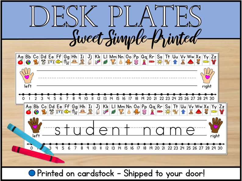 Desk Name Plates for Students PRINTED AND SHIPPED - Etsy