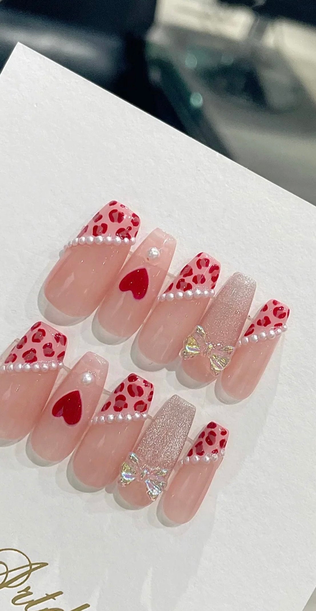 Cute French Tip Nails With Butterflies Nails/sweet-heart - Etsy