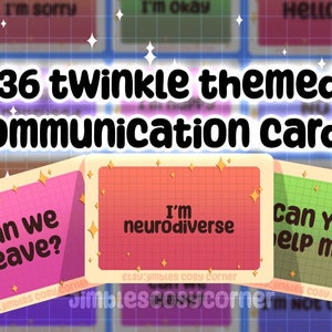 Printable Twinkle Communication Cards for Neurodivergent or - Etsy