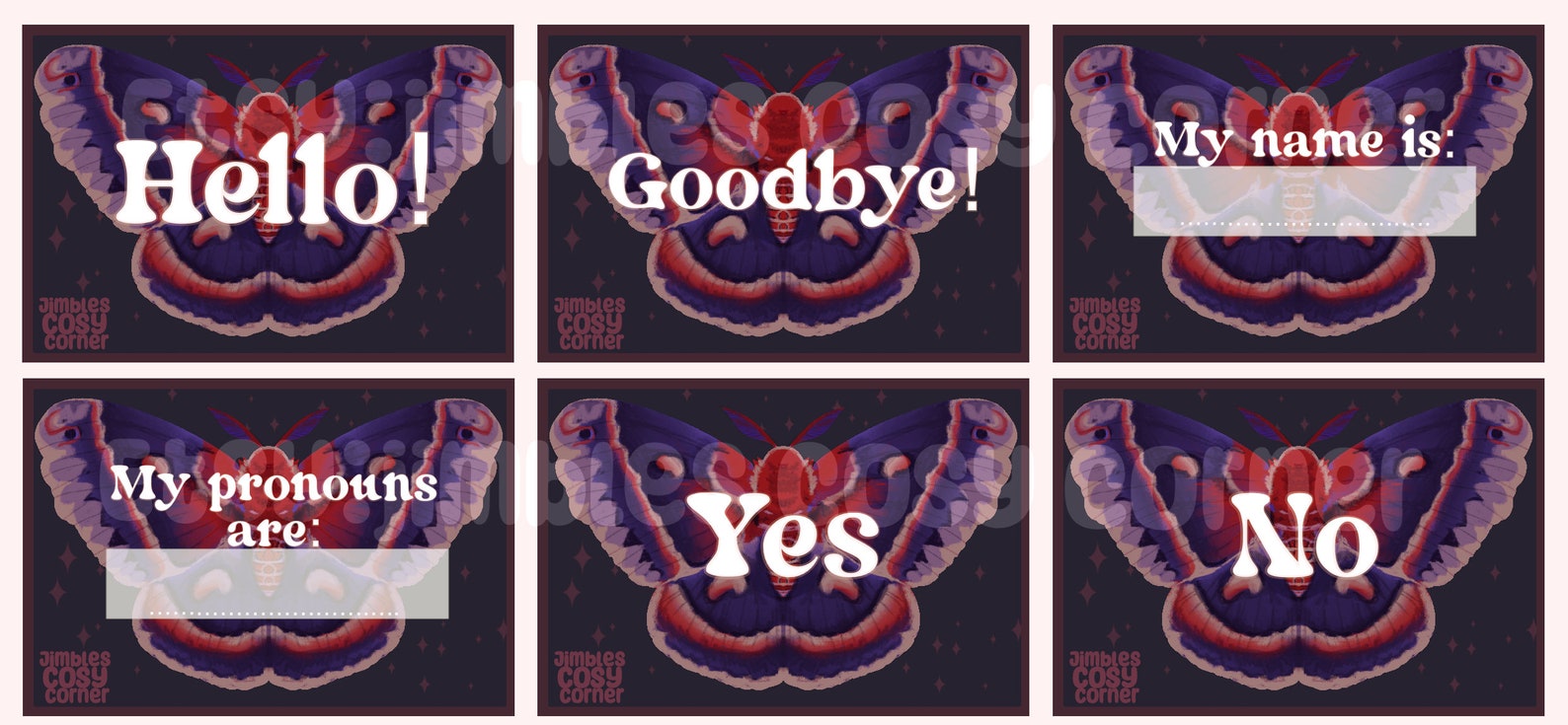 54 Cecropia Moth Themed Printable Communication Cards for ...