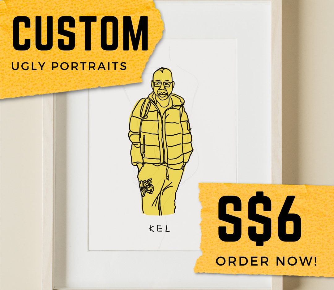 CUSTOM UGLY PORTRAIT Line Drawing Bad Portrait Line Art - Etsy