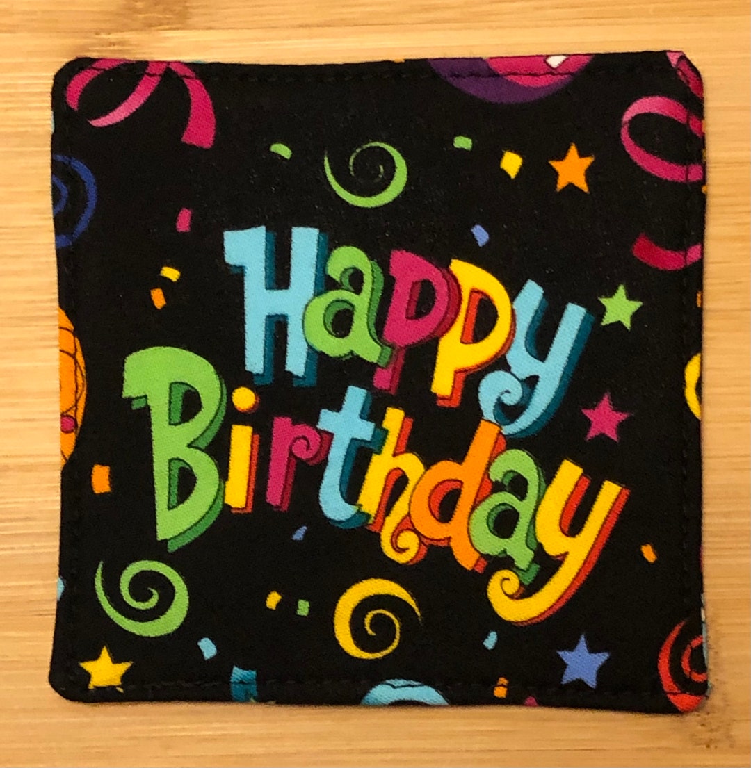 Happy Birthday Coaster Set - Etsy