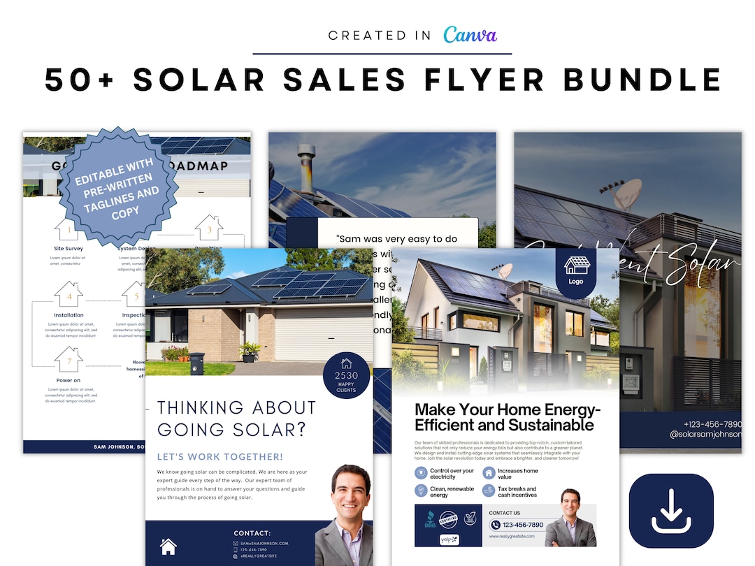 Solar Panel Installation Flyers Template, Solar Promotion Flyer ...
