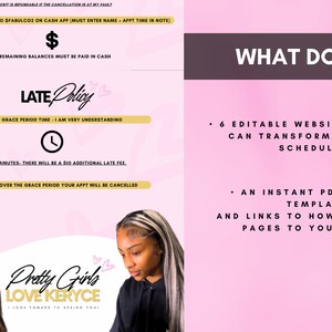 Pretty Girls Acuity Scheduling Template , Hairstylist Website ...