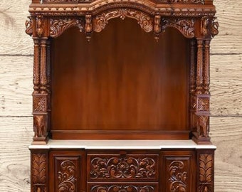 Temple With Drawers Temple for Home Hindu Temple Designer Wooden Pooja ...