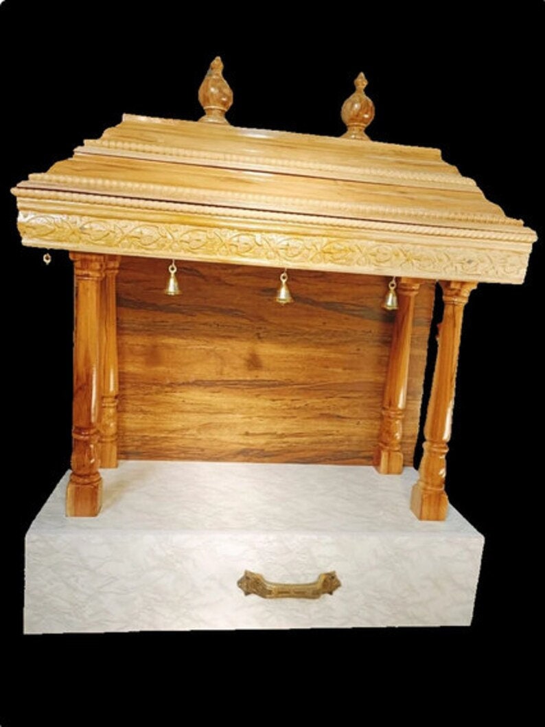 Beautiful Wooden Temple Rose Wood Polished Pooja Mandir,pooja Manda ...