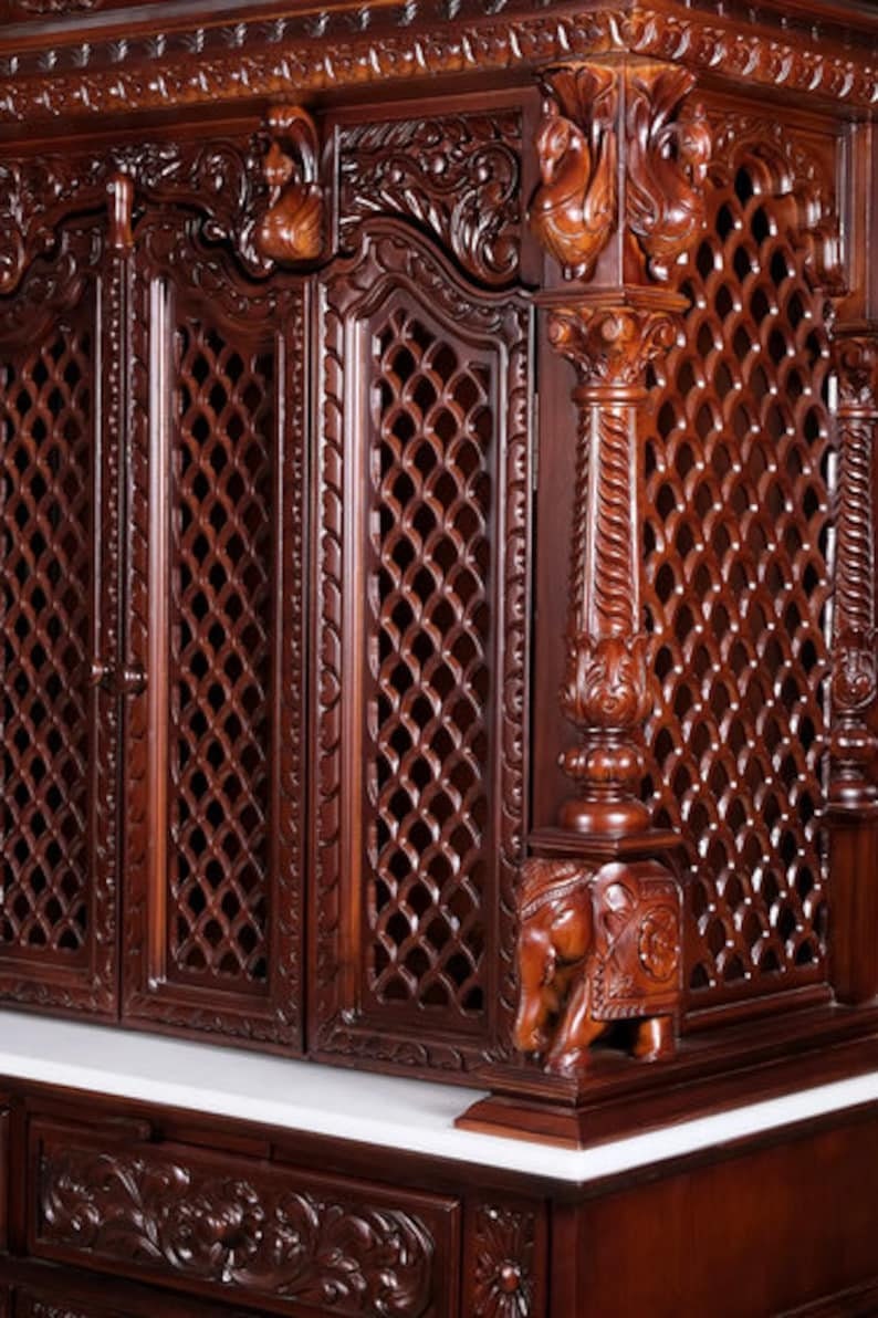 Wooden Big Temple With Drawers Temple for Home Hindu Temple Designer ...
