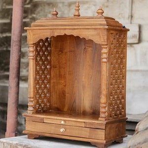 Hindu New Wooden Mandir for Home Temple Teakwood Home Temple Design ...