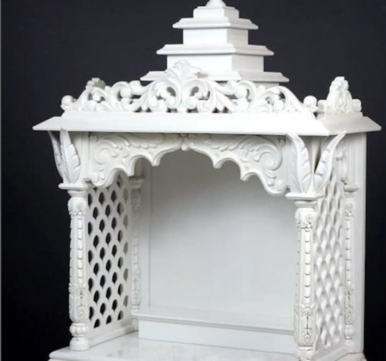 Beautiful Pooja Mandir Wooden Temple Rose Wood Polished Pooja Mandir ...