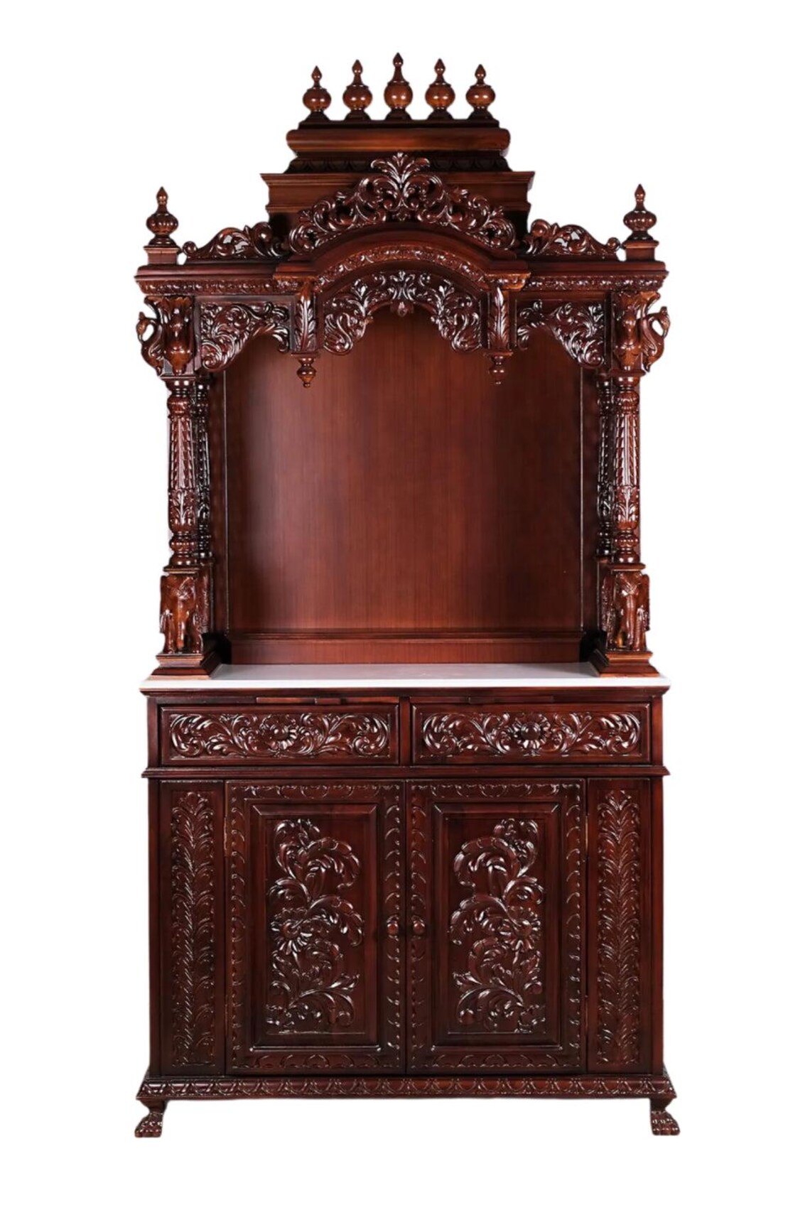 Wooden Hindu Temple With Drawers Temple for Home Indian Temple Designer ...