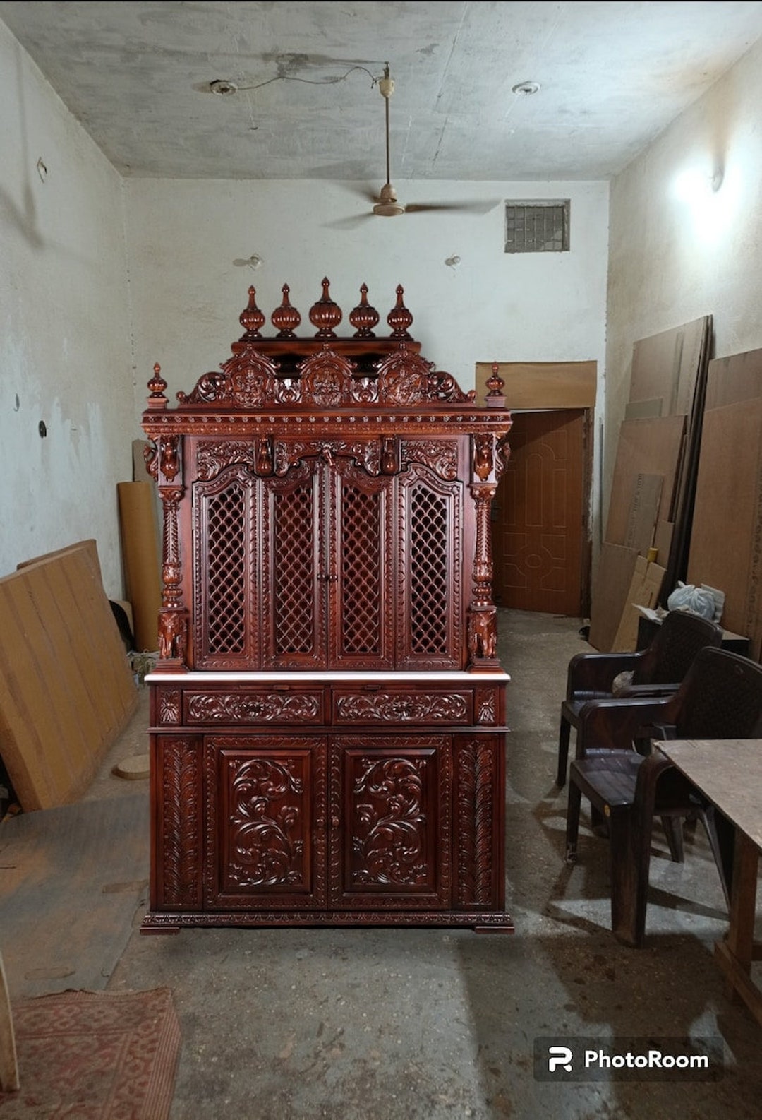 Traditional Wooden Temple With Drawers Temple for Home Hindu Temple ...