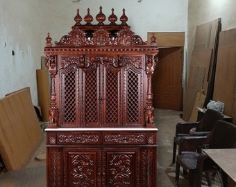 Temple With Drawers Temple for Home Hindu Temple Designer Wooden Pooja ...