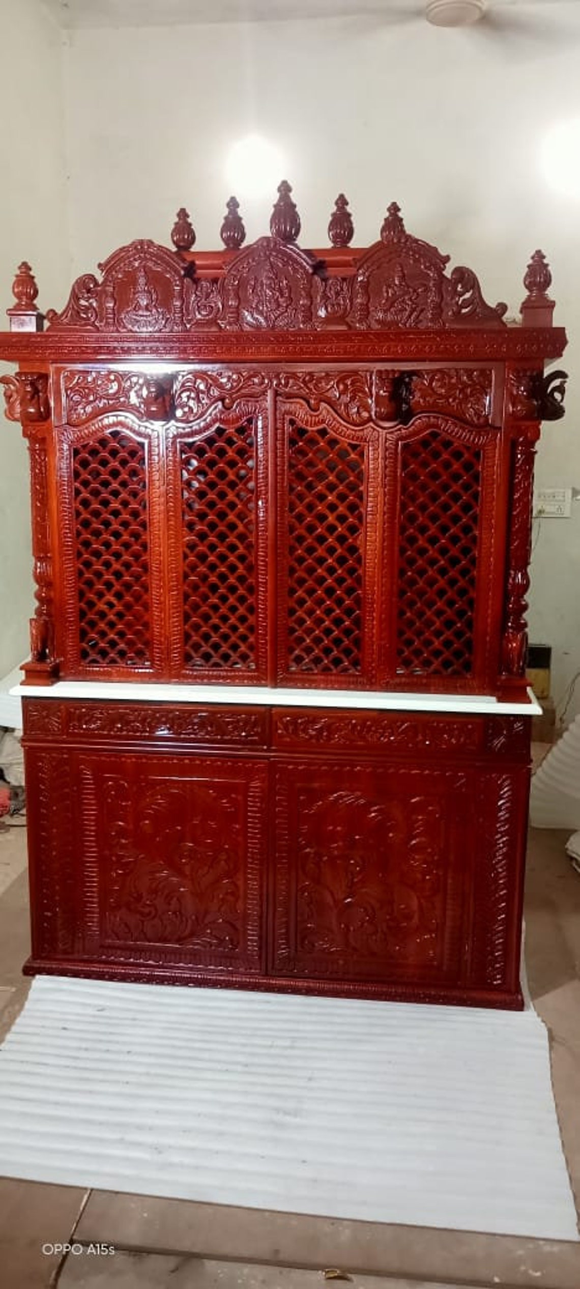 Wooden Home Temple Decor Pooja Mandir South Indian Temple Temple for ...