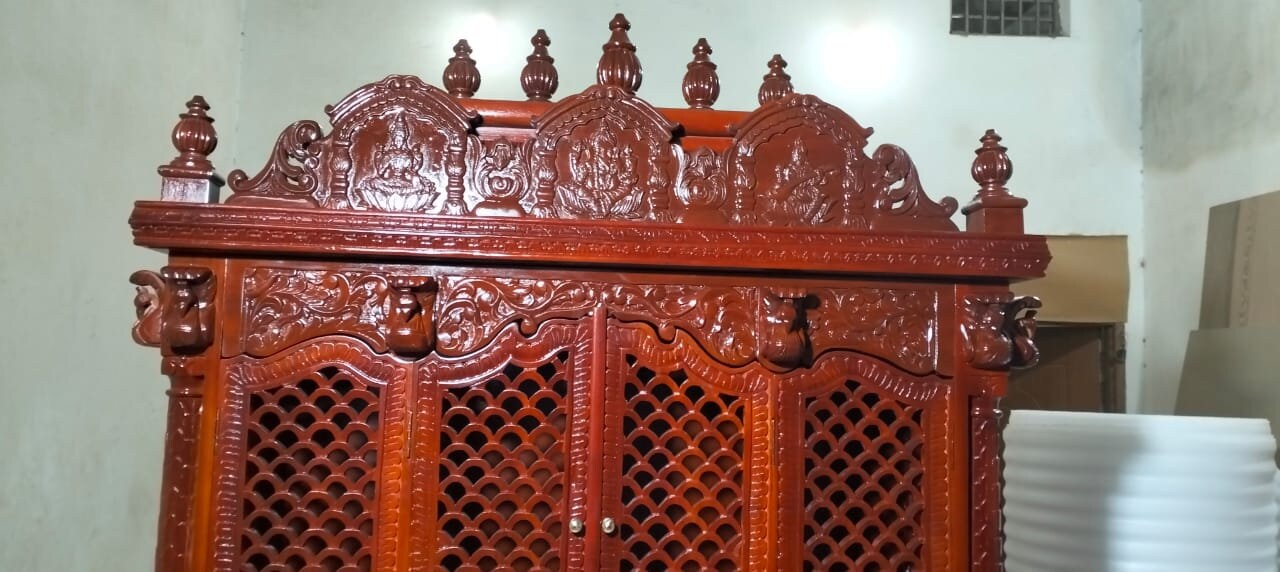 Wooden Home Temple Decor Pooja Mandir South Indian Temple Temple for ...