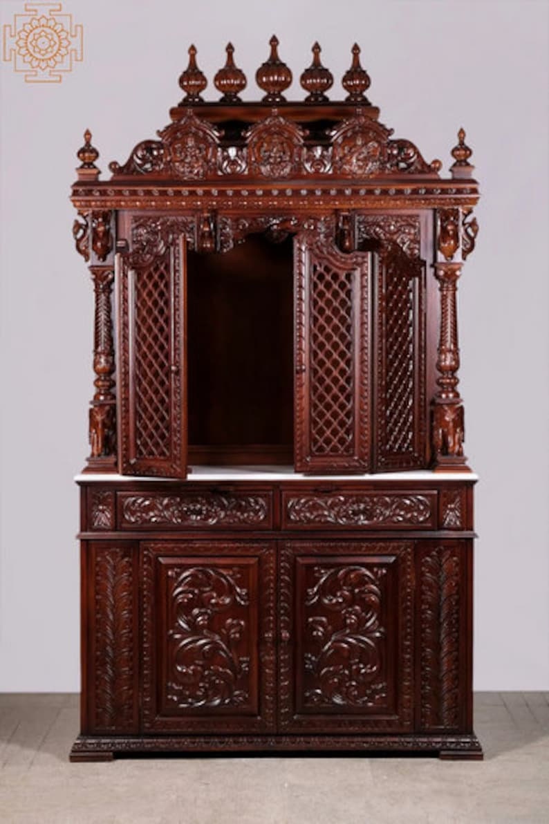 Wooden Big Temple With Drawers Temple for Home Hindu Temple Designer ...