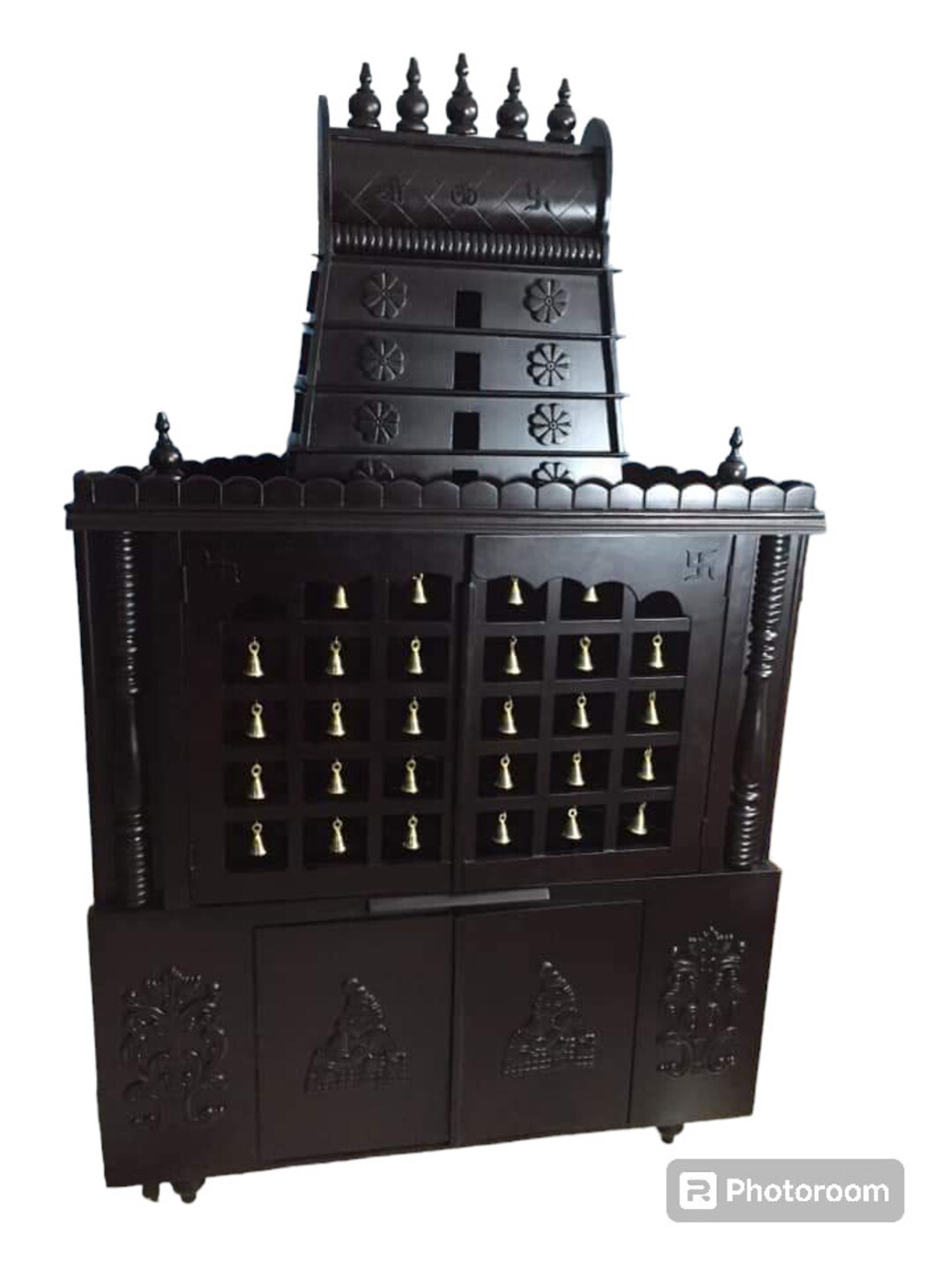 New Pooja Mandir Temple Solid Wood Home Pooja Temple South Indian ...