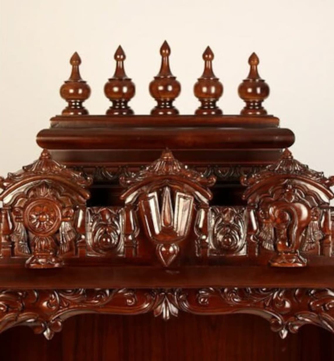 Handmade Wooden Temple Puja Mandir Ghar With Door Teakwood Temple Home ...