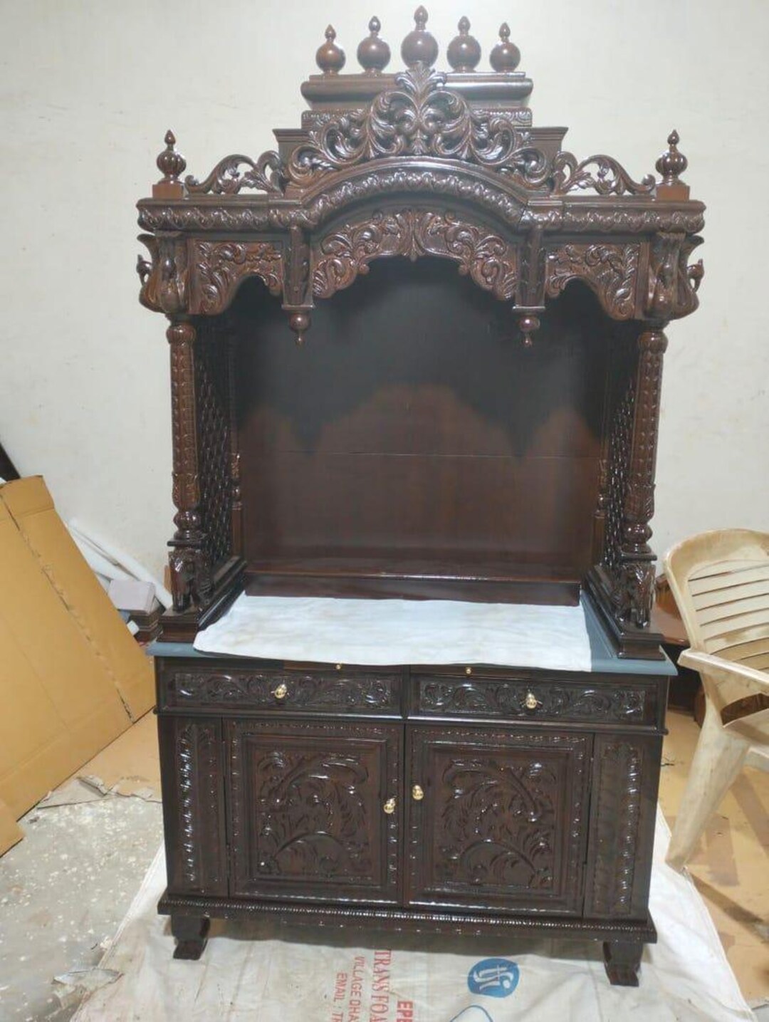 Big Temple With Drawers Temple for Home Indian Temple Designer Wooden ...