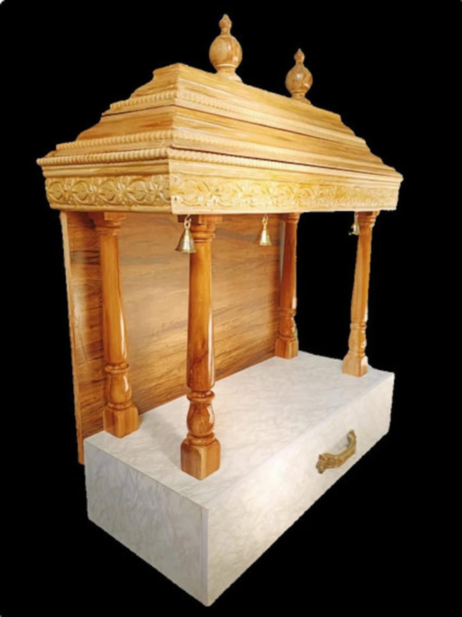 Beautiful Wooden Temple Rose Wood Polished Pooja Mandir,pooja Manda ...