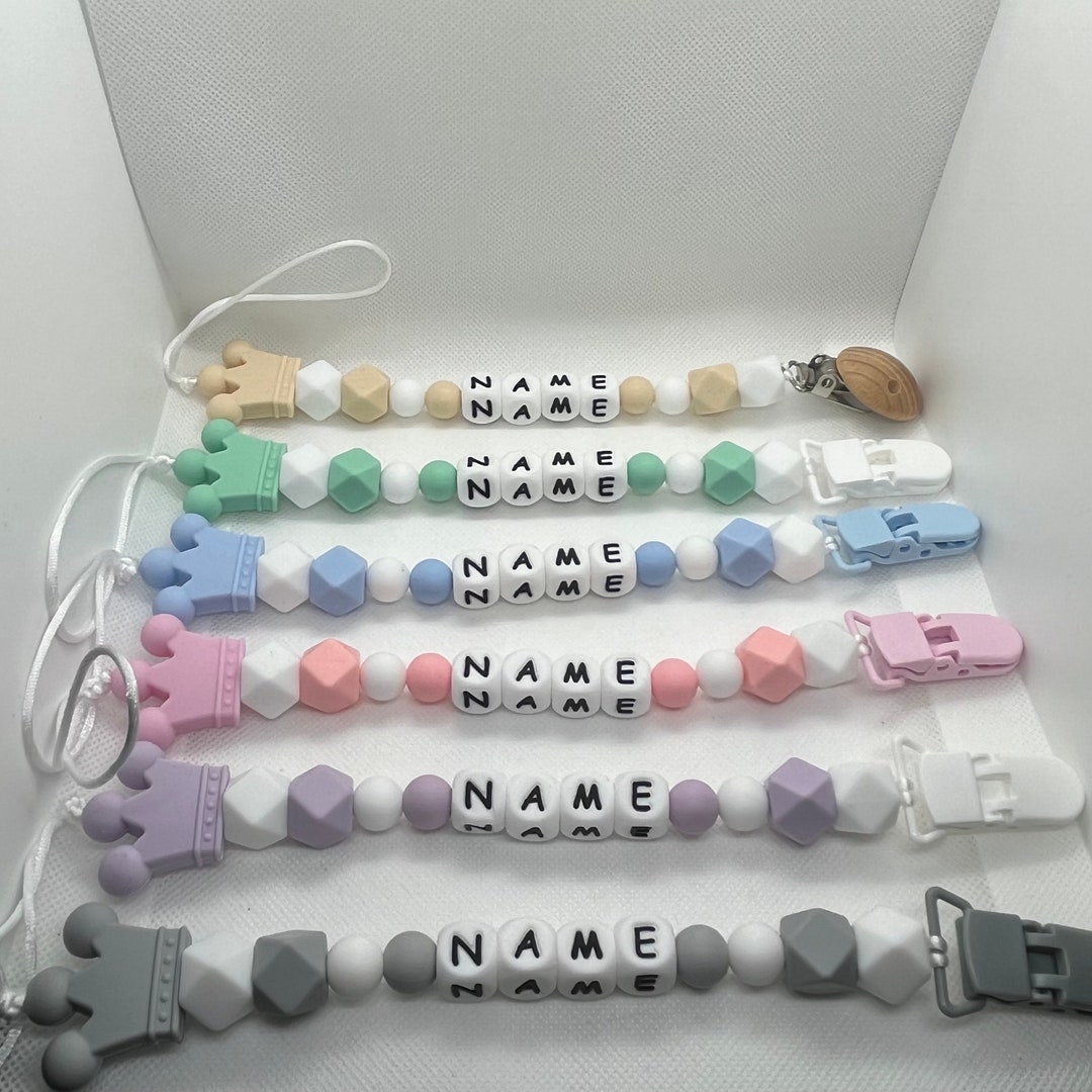 Personalised Dummy Clip - Etsy UK