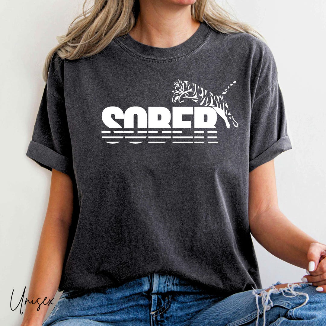 Sober Tiger T-shirt, Sobriety Shirt Recovery Tshirt, Inspiration ...