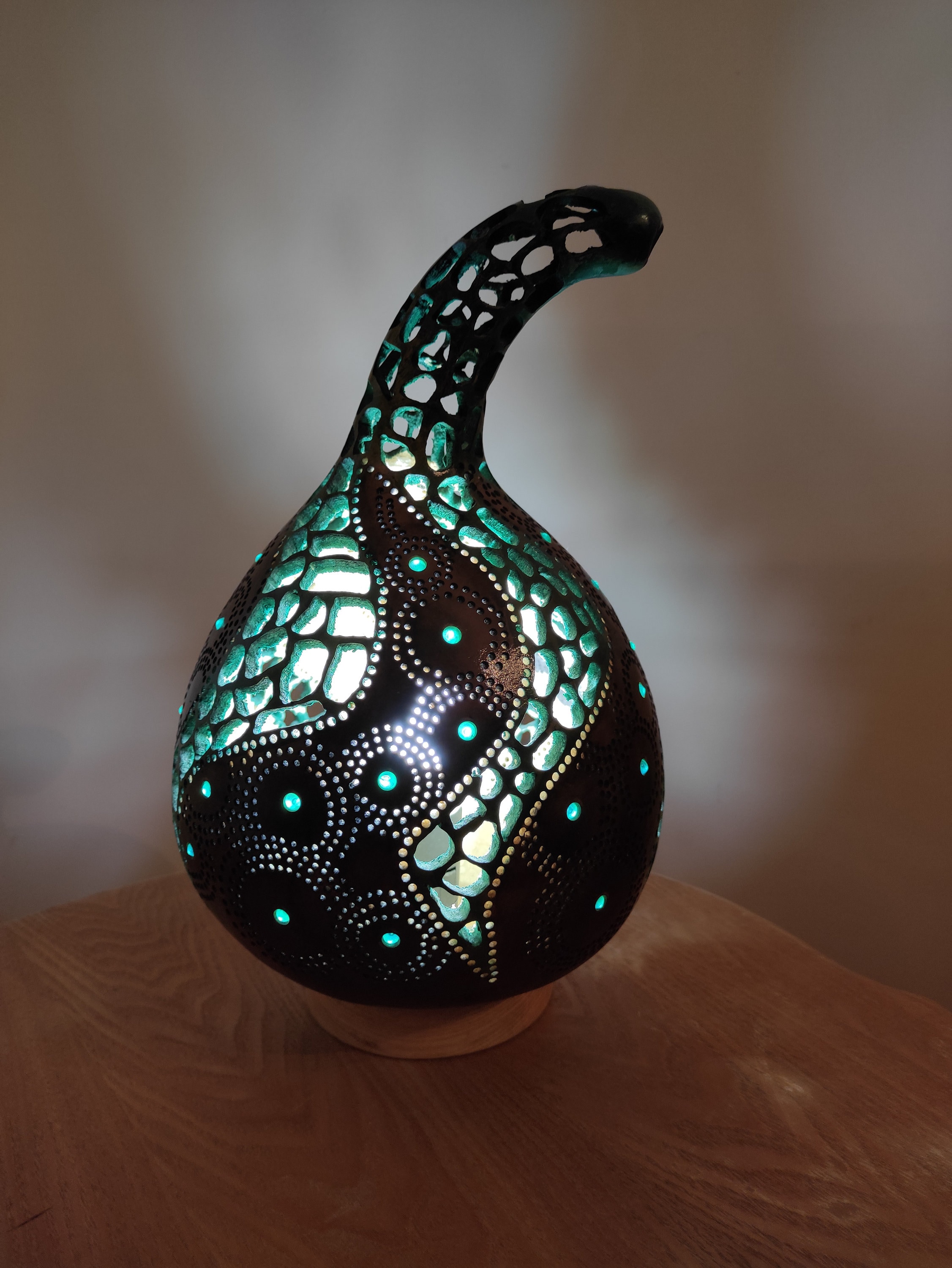 DRAGON Gourd Table Lamp,gourd Lamp, Decorative Lamp, Handmade Lamp ...