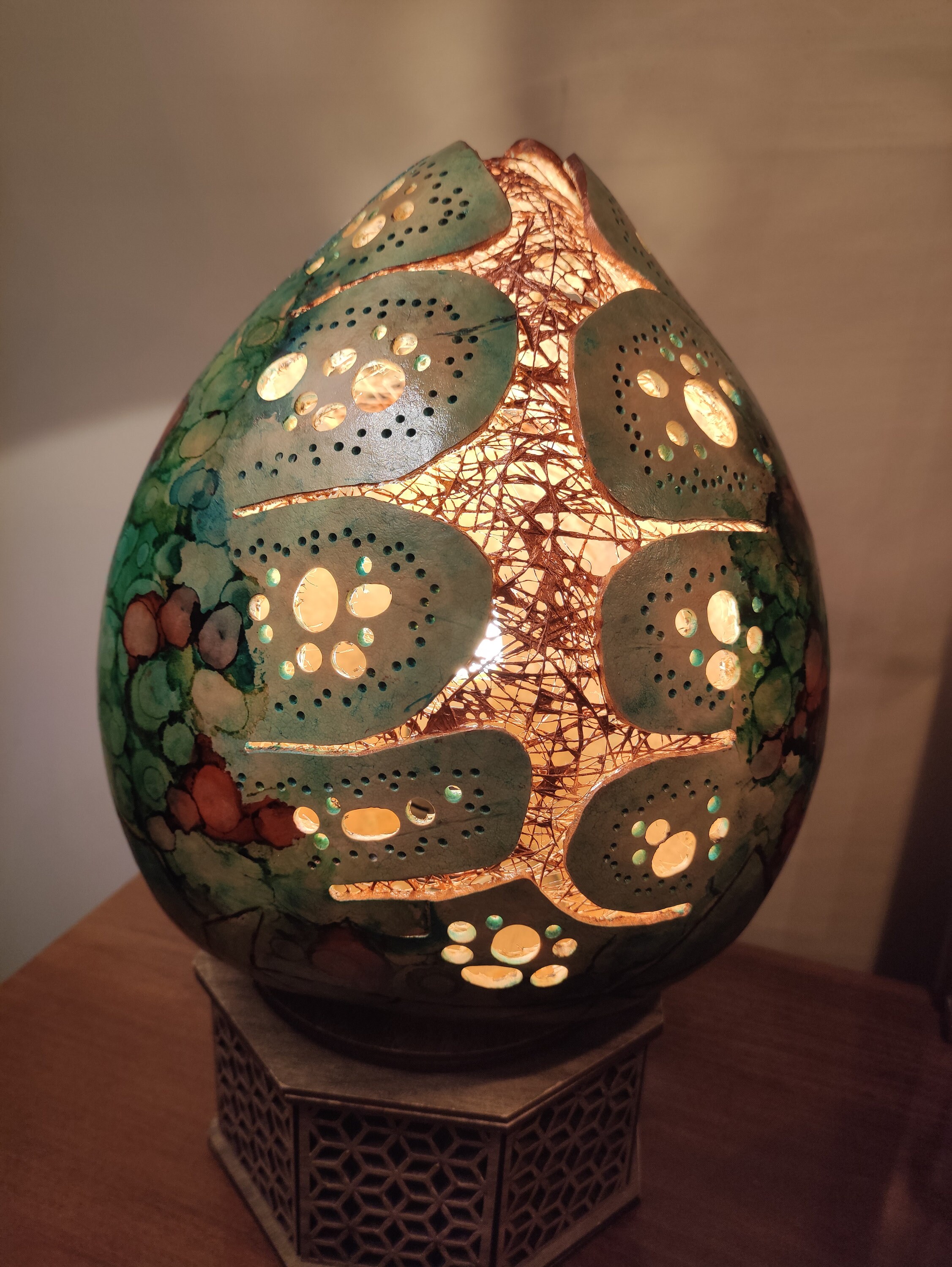 ARCADIA Gourd Table Lamp,gourd Lamp, Decorative Lamp, Handmade Lamp ...