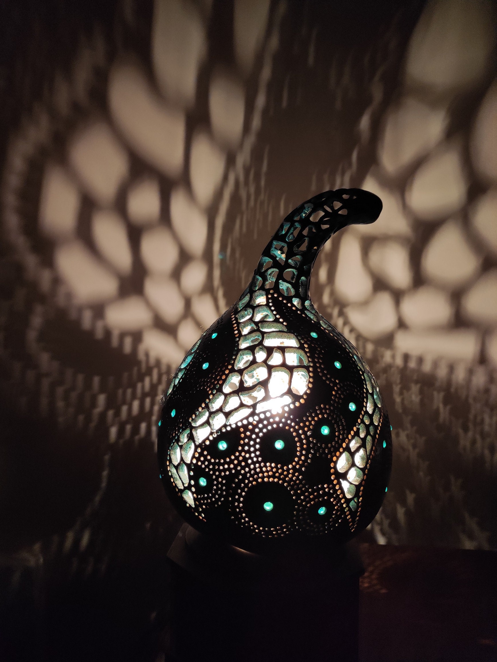 DRAGON Gourd Table Lamp,gourd Lamp, Decorative Lamp, Handmade Lamp ...