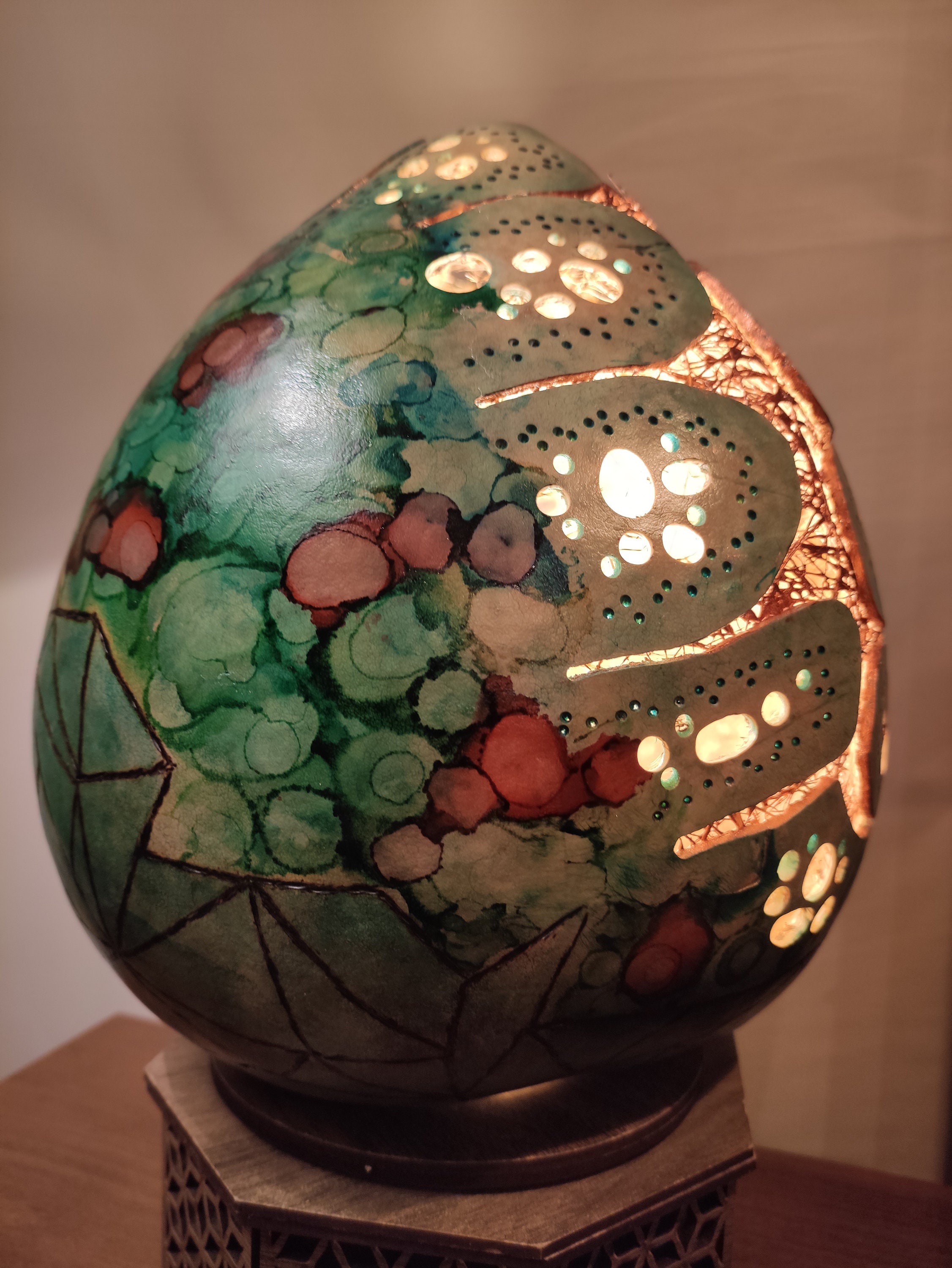 ARCADIA Gourd Table Lamp,gourd Lamp, Decorative Lamp, Handmade Lamp ...